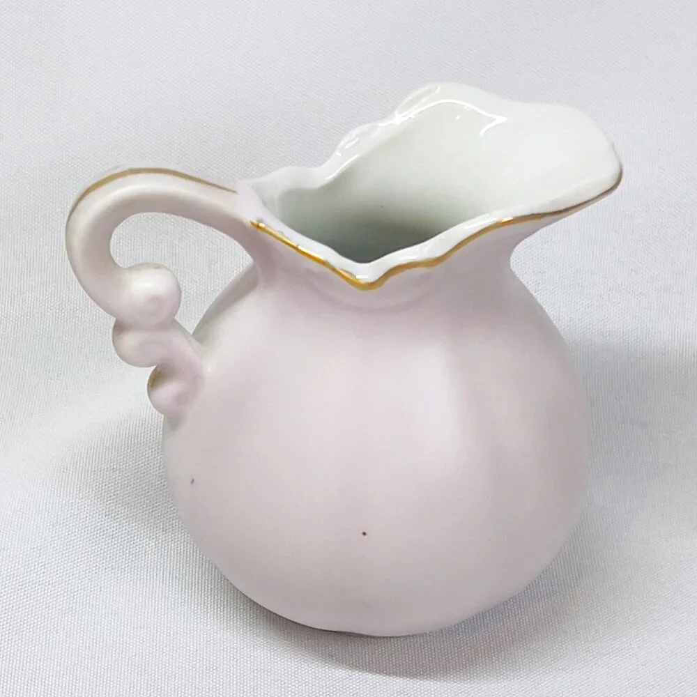 Lefton | Accents | Lefton Pink China Creamer Vintage Hand Painted Small ...